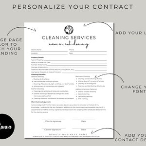 Cleaning Business Document Bundle, Editable Cleaning Service Agreement ...