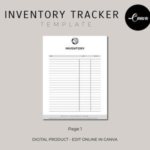 Printable Inventory Tracker Planner Page, Inventory Organizer ...