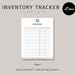 Printable Inventory Tracker Planner Page, Inventory Organizer ...