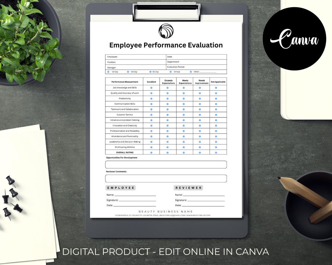 Employee Performance Evaluation, Employee Assessment, Employee ...