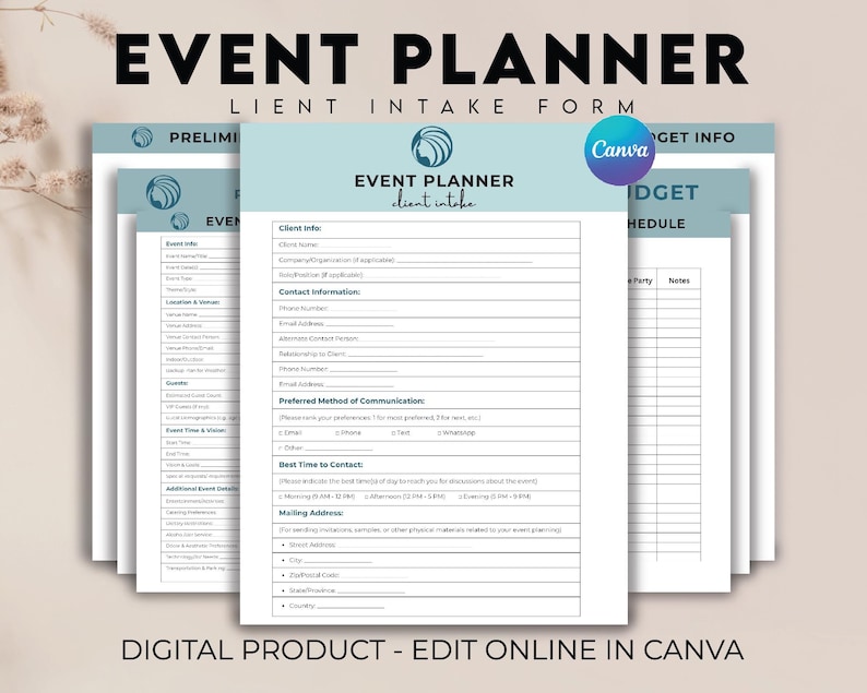 Event Planner Questionnaire, Event Management Questionnaires Template ...