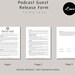 Podcast Guest Release Form, Podcast Agreement, Podcast Branding ...