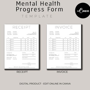 Canva Mental Progress Note Template, Counseling Therapy Note, Therapy ...