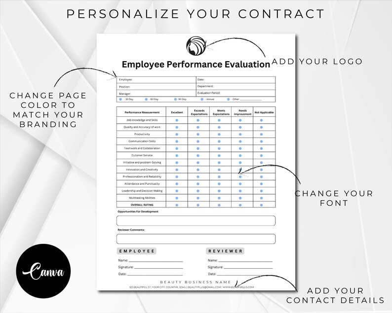 Employee Performance Evaluation, Employee Assessment, Employee ...