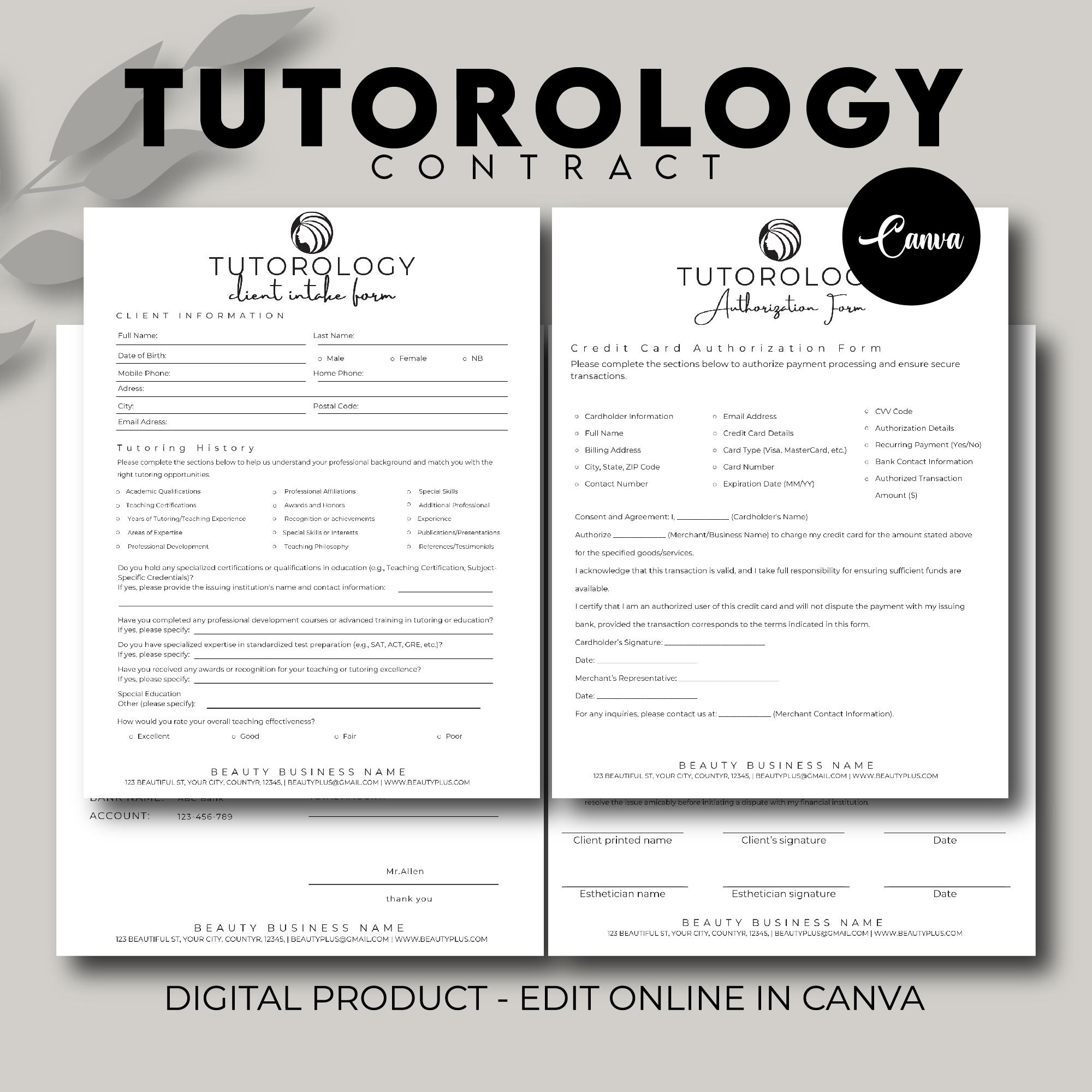 Tutoring Contract, Tutoring Services Agreement Template, Tutor Business ...