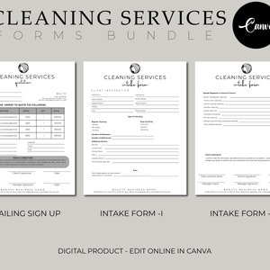 Cleaning Business Document Bundle, Editable Cleaning Service Agreement ...