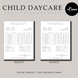 Editable Home Daycare Contract Template, Home Daycare Forms Package ...