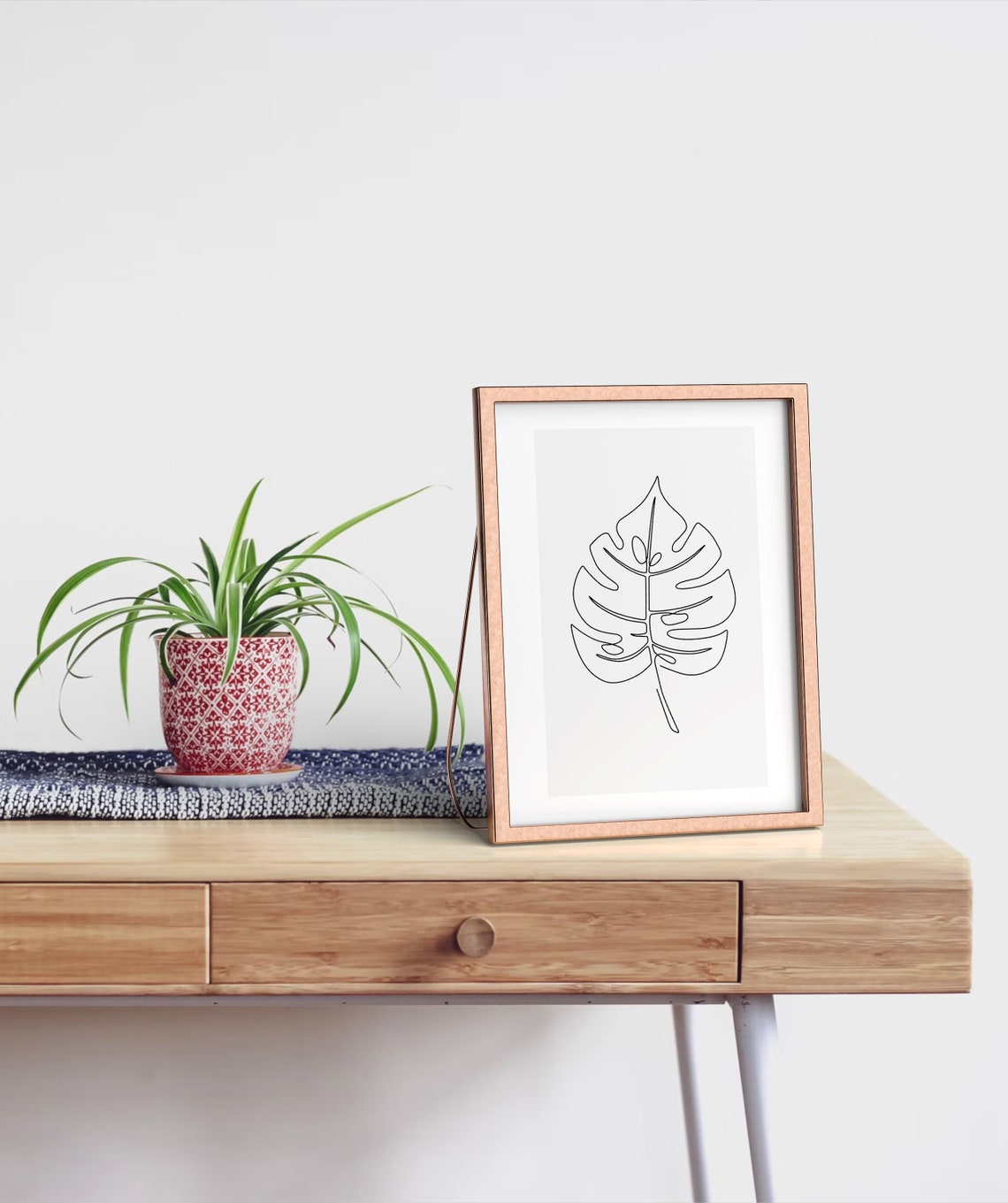 Monstera One Line Art Print, Botanical Line Art, Digital Download ...