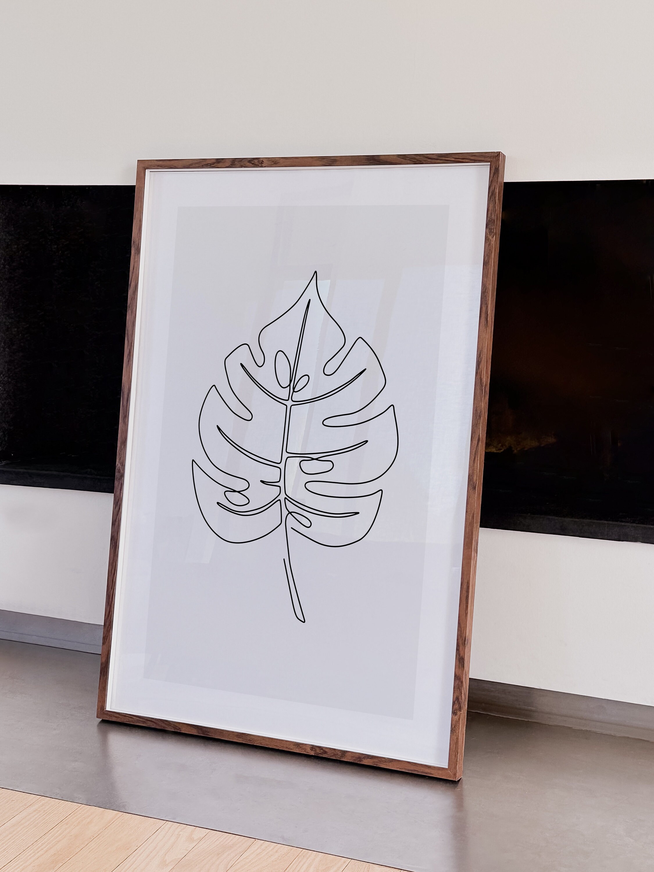 Monstera One Line Art Print, Botanical Line Art, Digital Download ...