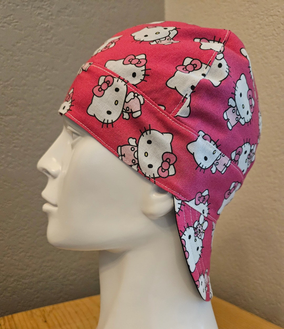 Hello Kitty Pink Welding Cap, 100% Cotton, Custom, Made to Order ...