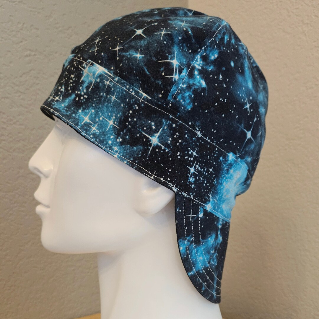 Blue Galaxy Welding Cap, 100% Cotton, Custom, Made to Order, Reversible ...