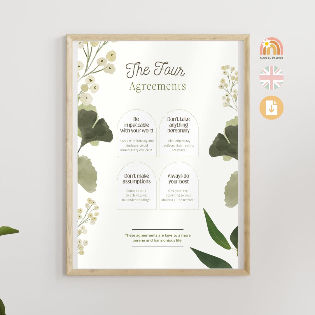 Four Agreements Toltec Poster the Four Agreements Toltec, Four ...