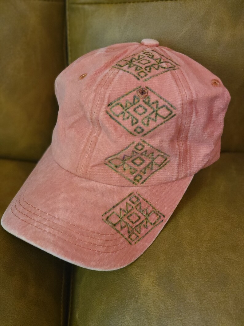 Hand Burned Baseball Cap Aztec - Etsy
