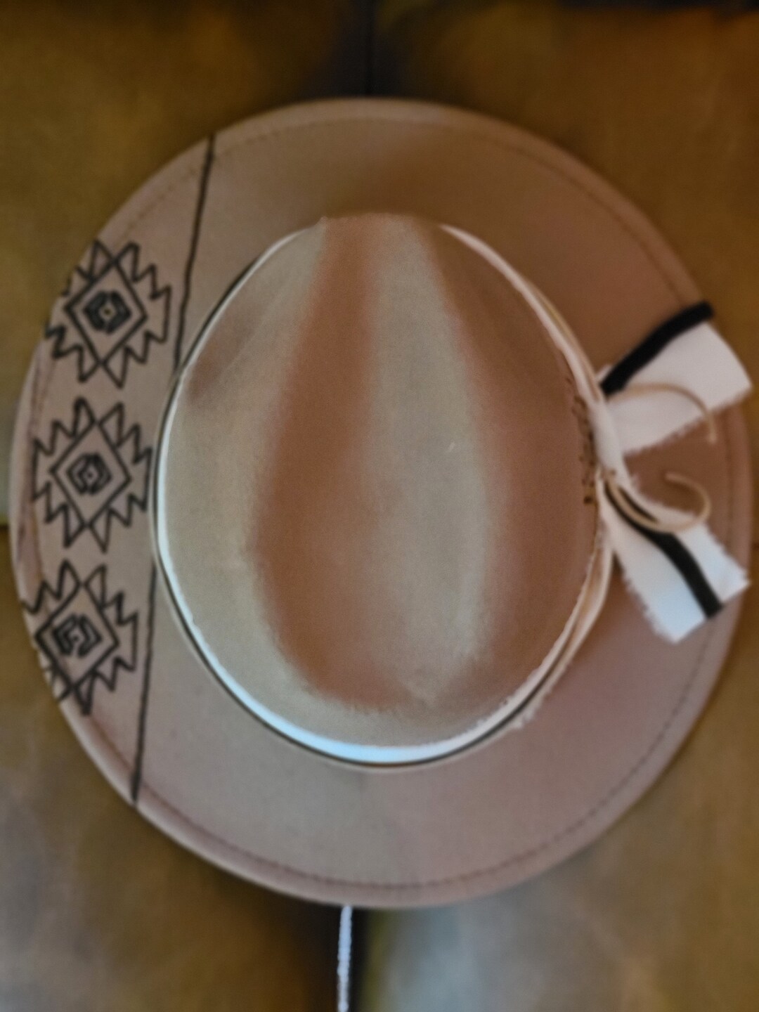 Custom Hand Burned Wide Brim Hat Aztec 360 - Etsy