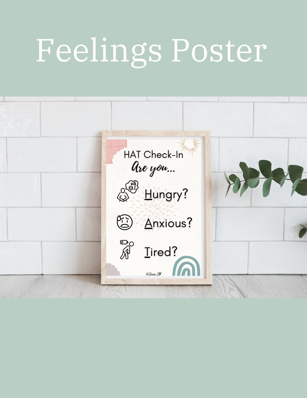 Feelings Poster Classroom Poster PBIS Poster Counseling Office Decor ...