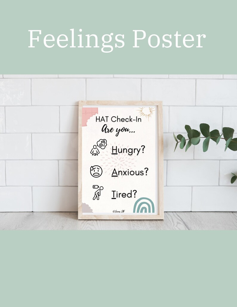 Feelings Poster Classroom Poster PBIS Poster Counseling Office Decor ...