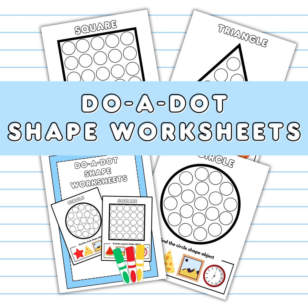 Do-a-dot Shape Worksheets, Printable Activity, Shape Worksheets ...