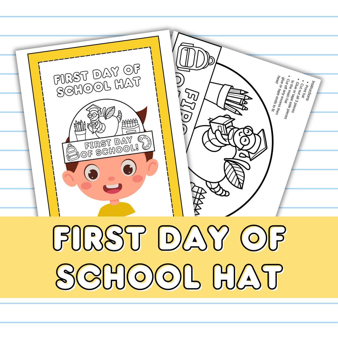 First Day of School Hat, Hat Craft, Paper Hat, DIY, Class Crowns ...