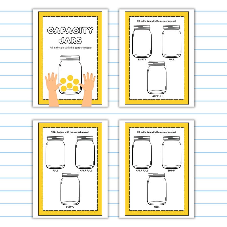 Capacity Activity, Measurements Activity, Measurements Worksheet ...
