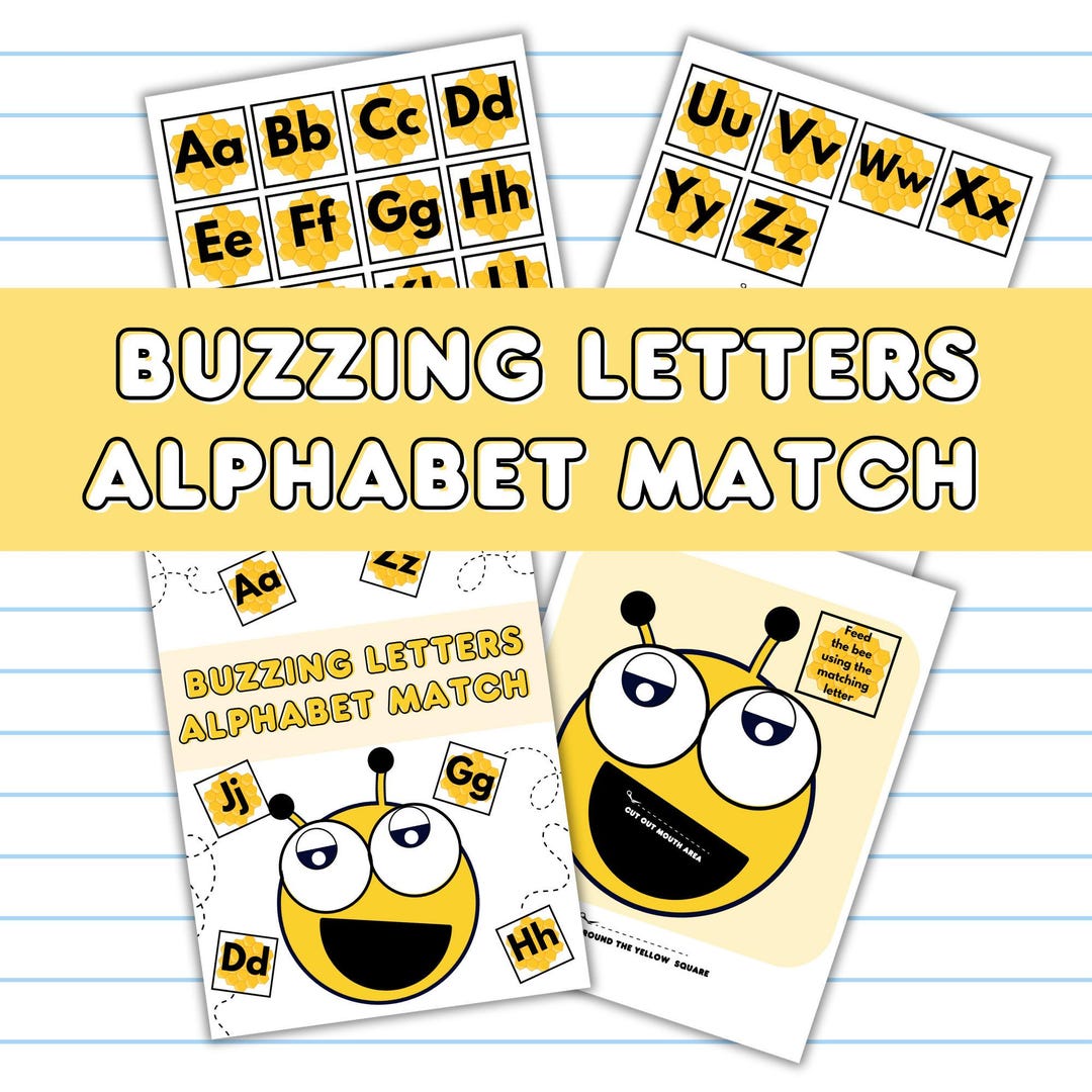 Buzzing Letters Alphabet Match, Letter Matching Game, Alphabet ...