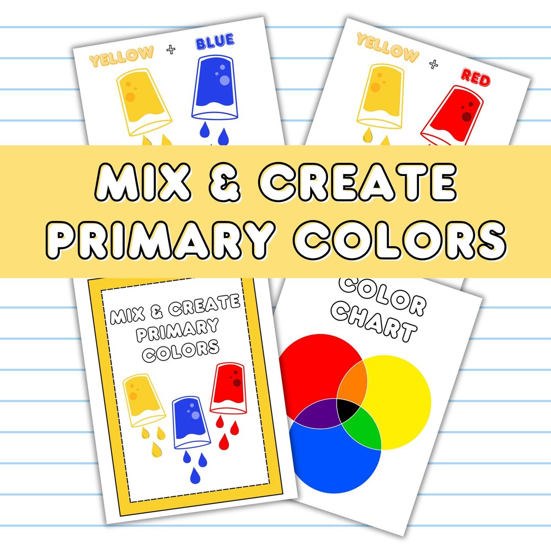 Mix & Create Primary Colors, Printable Activity, Color Worksheet ...