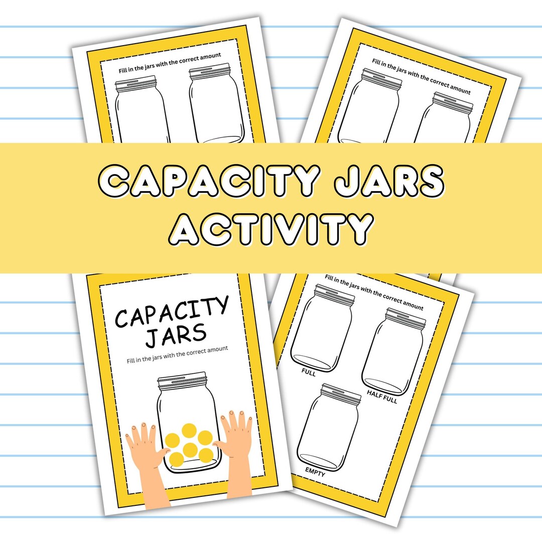Capacity Activity, Measurements Activity, Measurements Worksheet ...