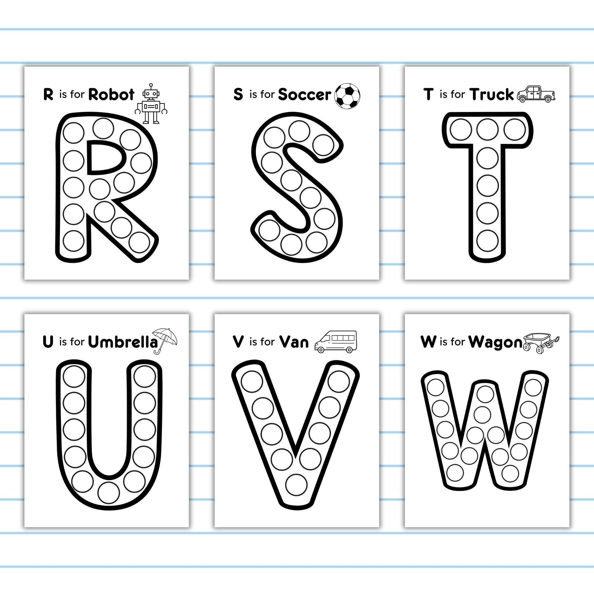 Do-a-dot Alphabet Printable Worksheets, Printable Activity, ABC ...