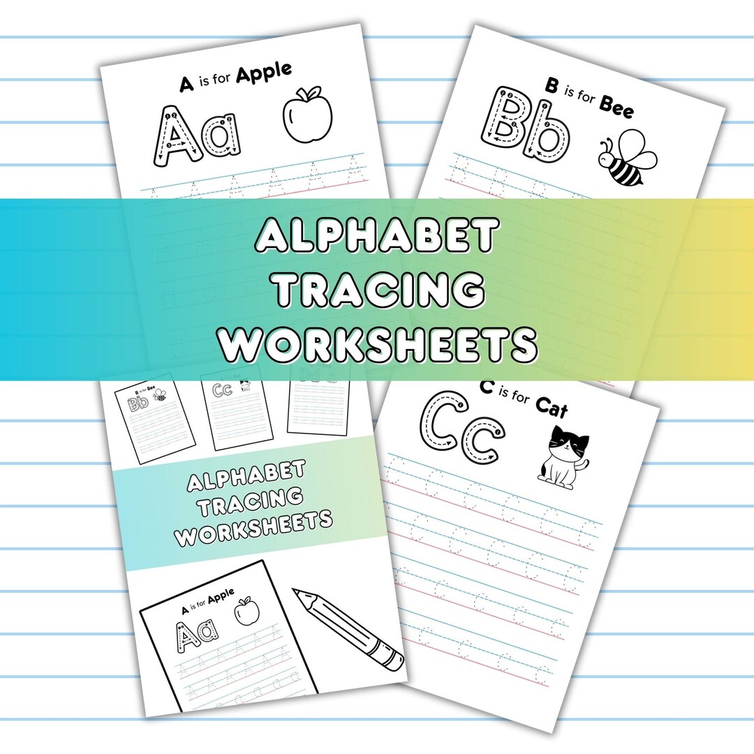 Alphabet Tracing Worksheets, Printable Activity, ABC Worksheets ...