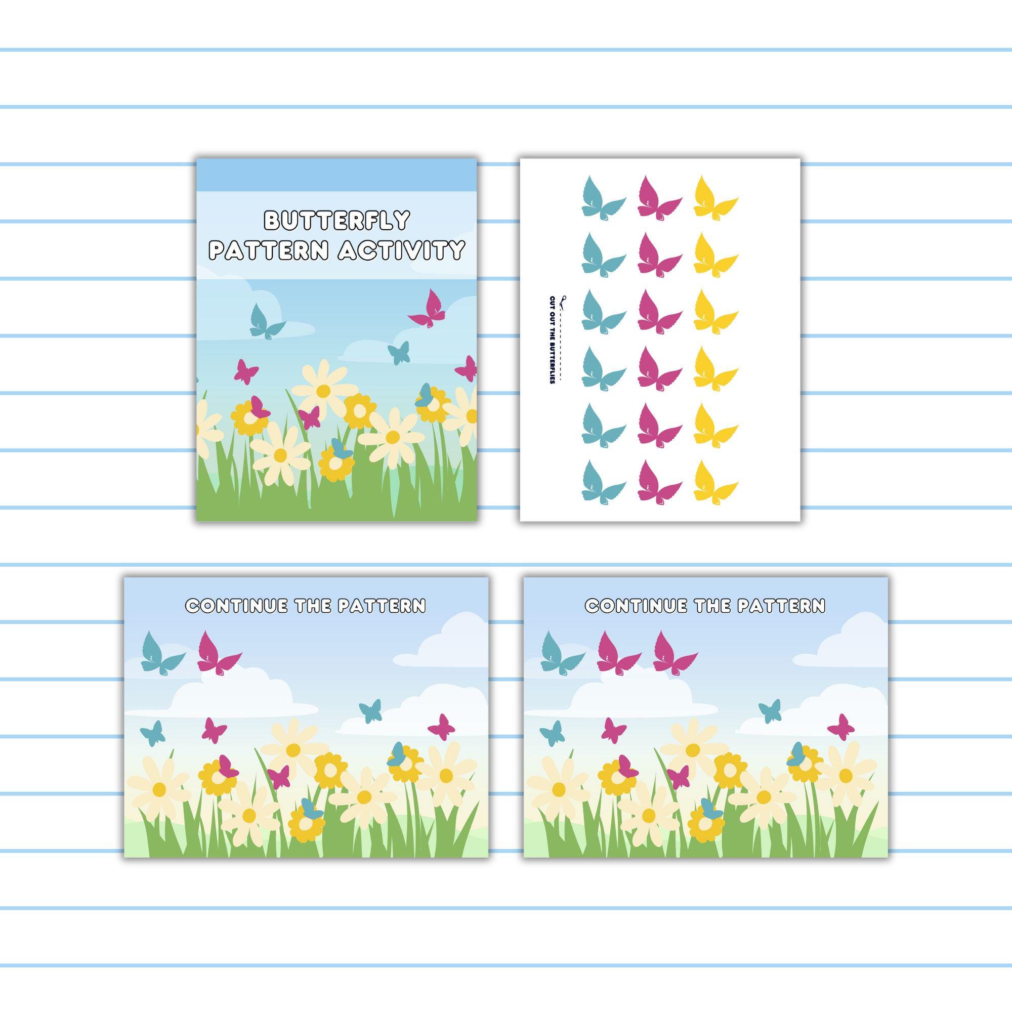 Butterfly Pattern Activity, Pattern Activity, Spring Activity, Pattern ...