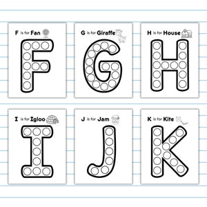 Do-a-dot Alphabet Worksheets, Printable Activity, ABC Worksheets ...