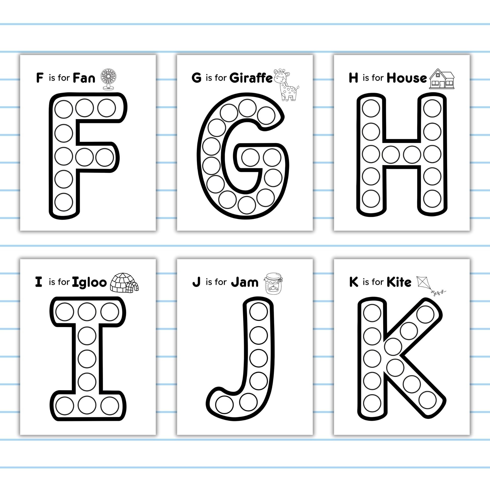 Do-a-dot Alphabet Printable Worksheets, Printable Activity, ABC ...