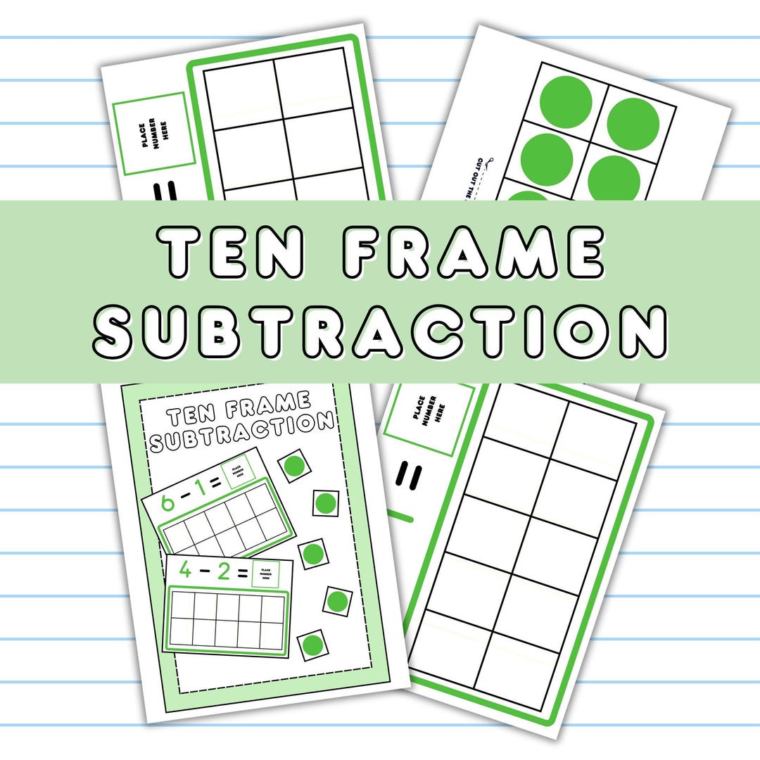 Ten Frame Subtraction, Count and Match, Ten Frame Counting, Number ...