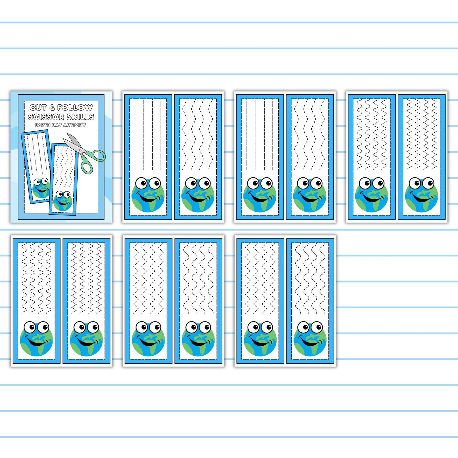 Earth Cutting Activity, Practice Your Scissors Skills, Cutting ...