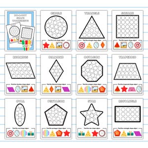 Do-a-dot Shape Worksheets, Printable Activity, Shape Worksheets ...