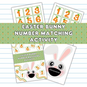 Easter Number Matching Game, Printable Activity, Number Worksheet ...