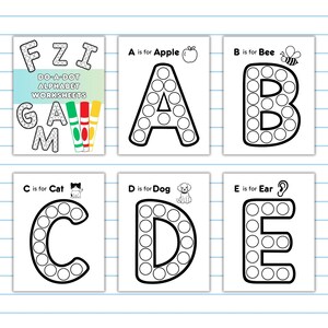 Do-a-dot Alphabet Printable Worksheets, Printable Activity, ABC ...