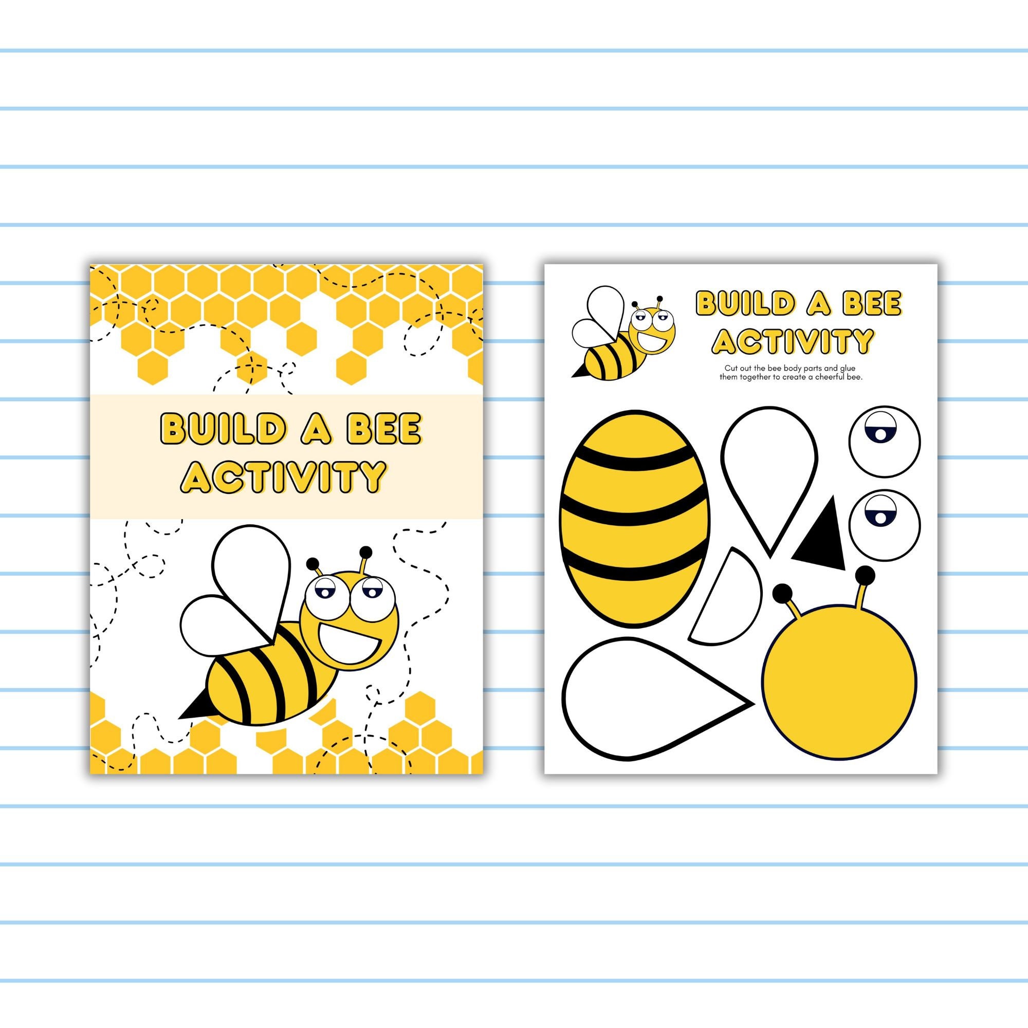 Build A Bee, Summer Activity, Preschool Printable, Insect Craft , DIY ...