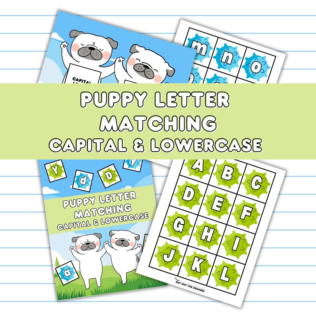 Puppy Letter Matching, Letter Matching Activity, Letter Matching Game ...