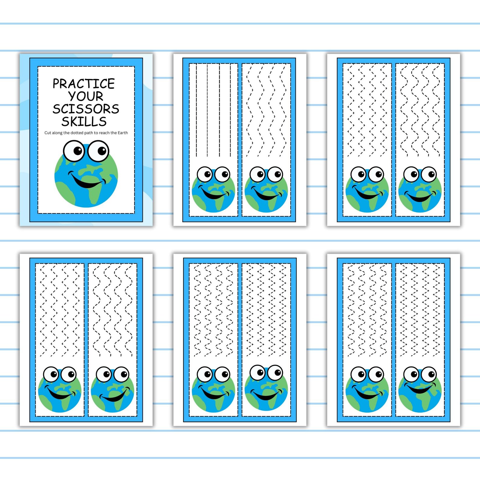 Earth Cutting Activity, Practice Your Scissors Skills, Cutting ...