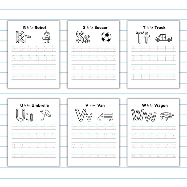 Alphabet Tracing Worksheets, Printable Activity, ABC Worksheets ...