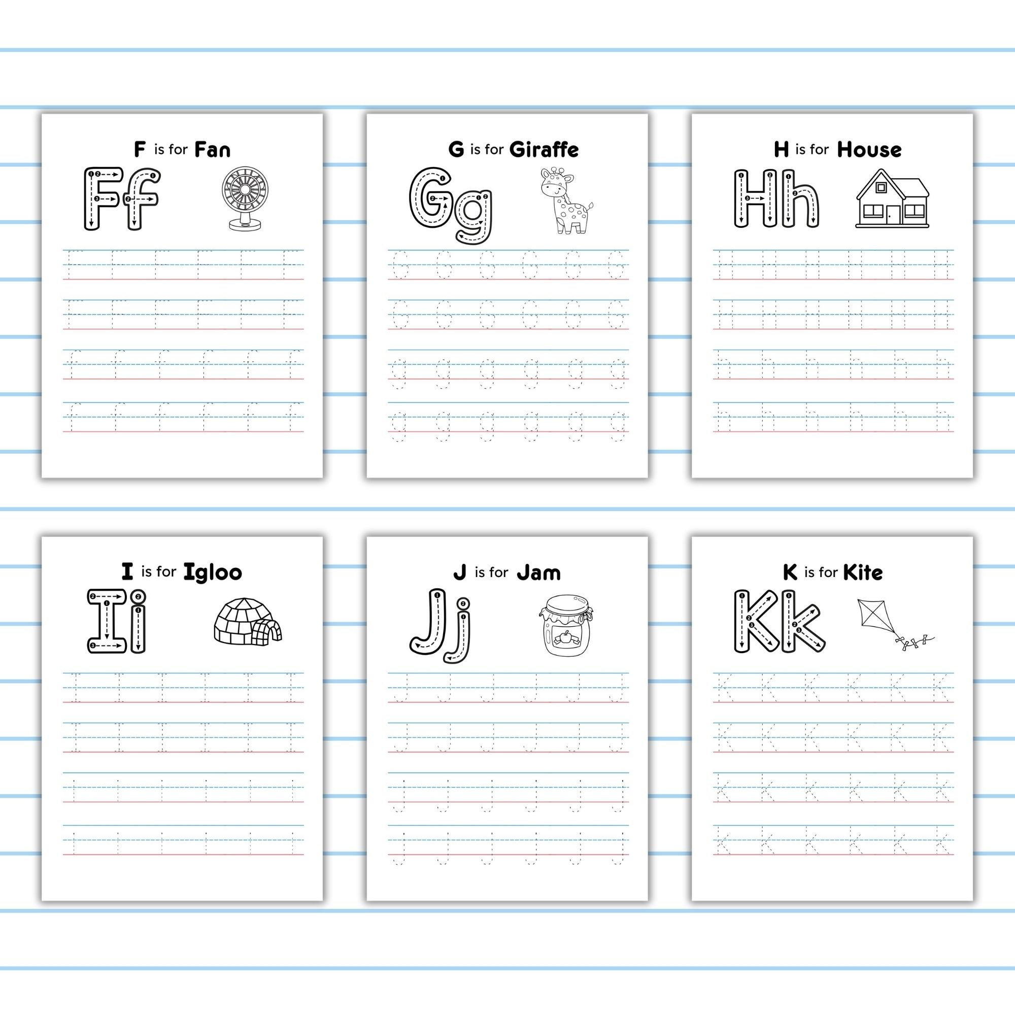 Alphabet Tracing Worksheets, Printable Activity, ABC Worksheets ...