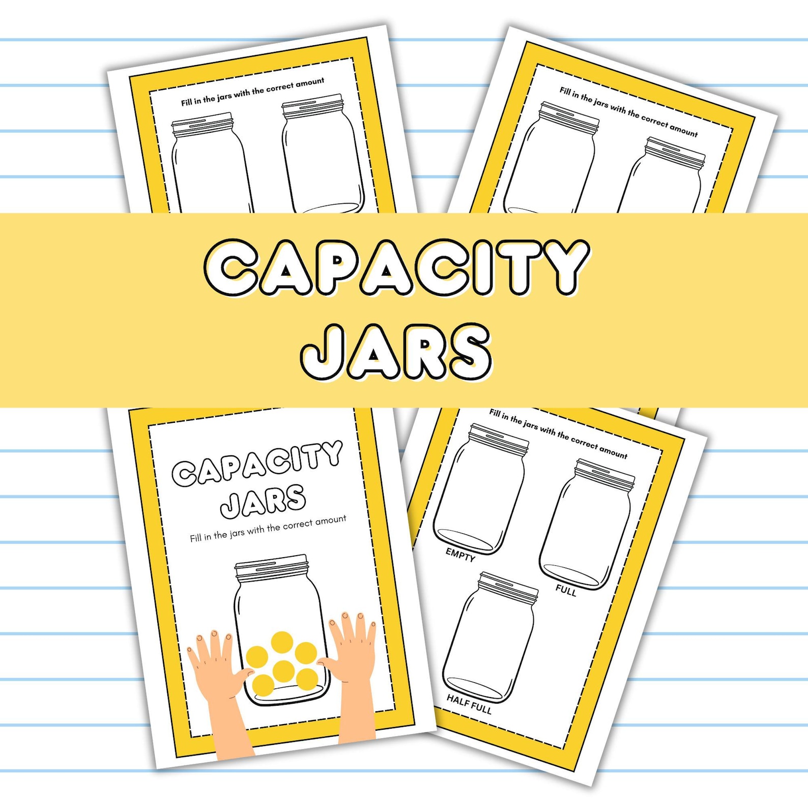 Capacity Activity, Measurements Activity, Measurements Worksheet ...