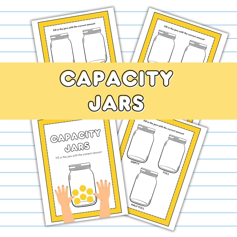 Capacity Activity, Measurements Activity, Measurements Worksheet ...