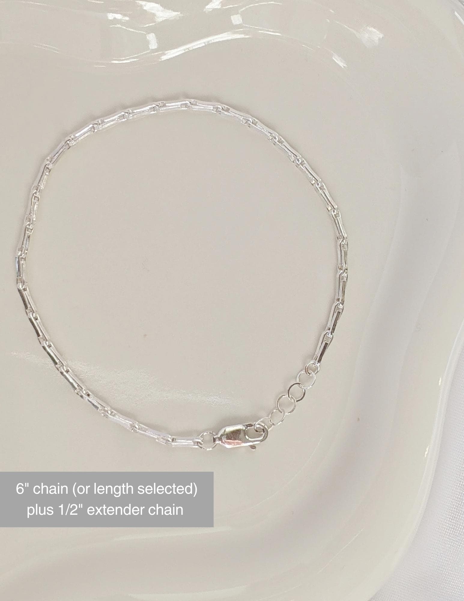 Sterling Silver Chain Bracelet, Minimalist Bracelet, Jewelry for Women ...