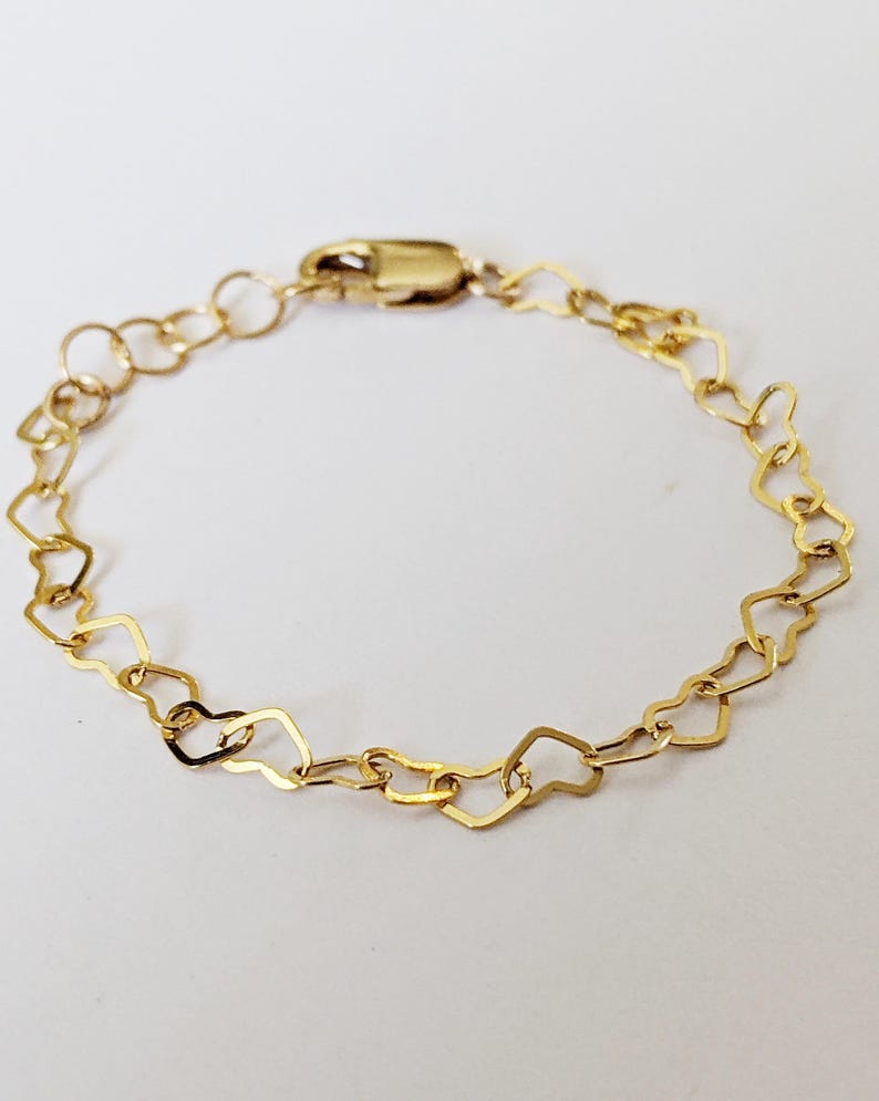 Personalized 14k Gold Filled Bracelet – Dainty Non Tarnish Paperclip ...