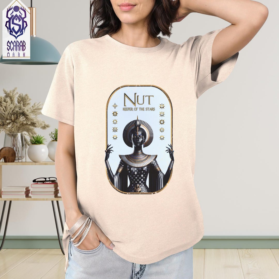 Nut Ancient Egyptian Deity Graphic Tee: Keeper of the Stars - Mythology ...