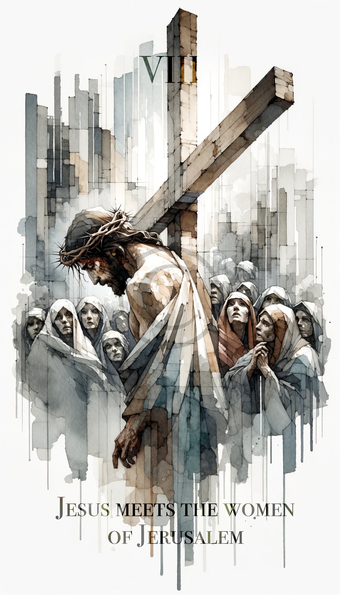 Stations of the Cross Download and Print Abstract Art for Christian ...