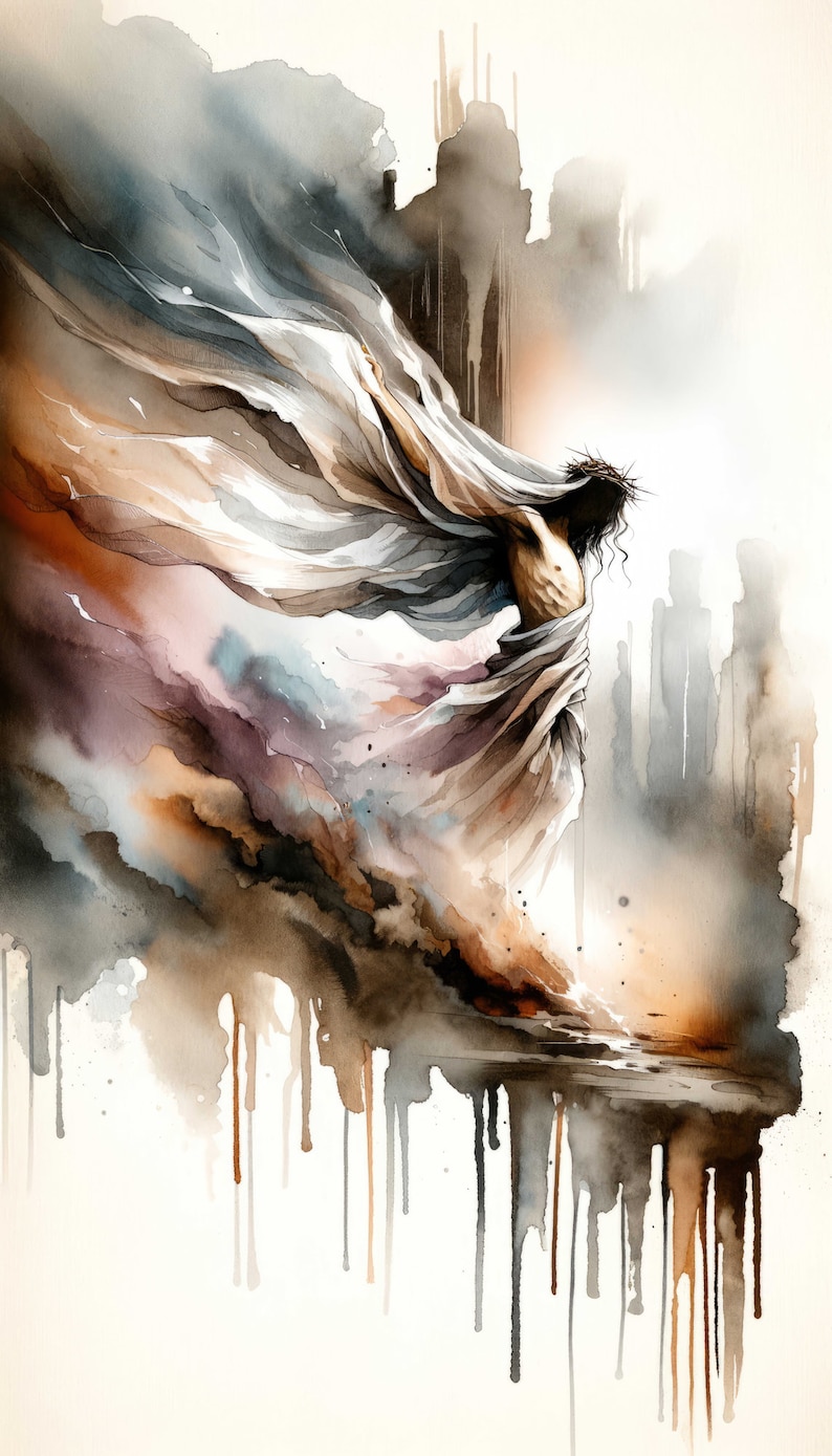 He Emptied Himself - Download and Print - Abstract Watercolor for ...