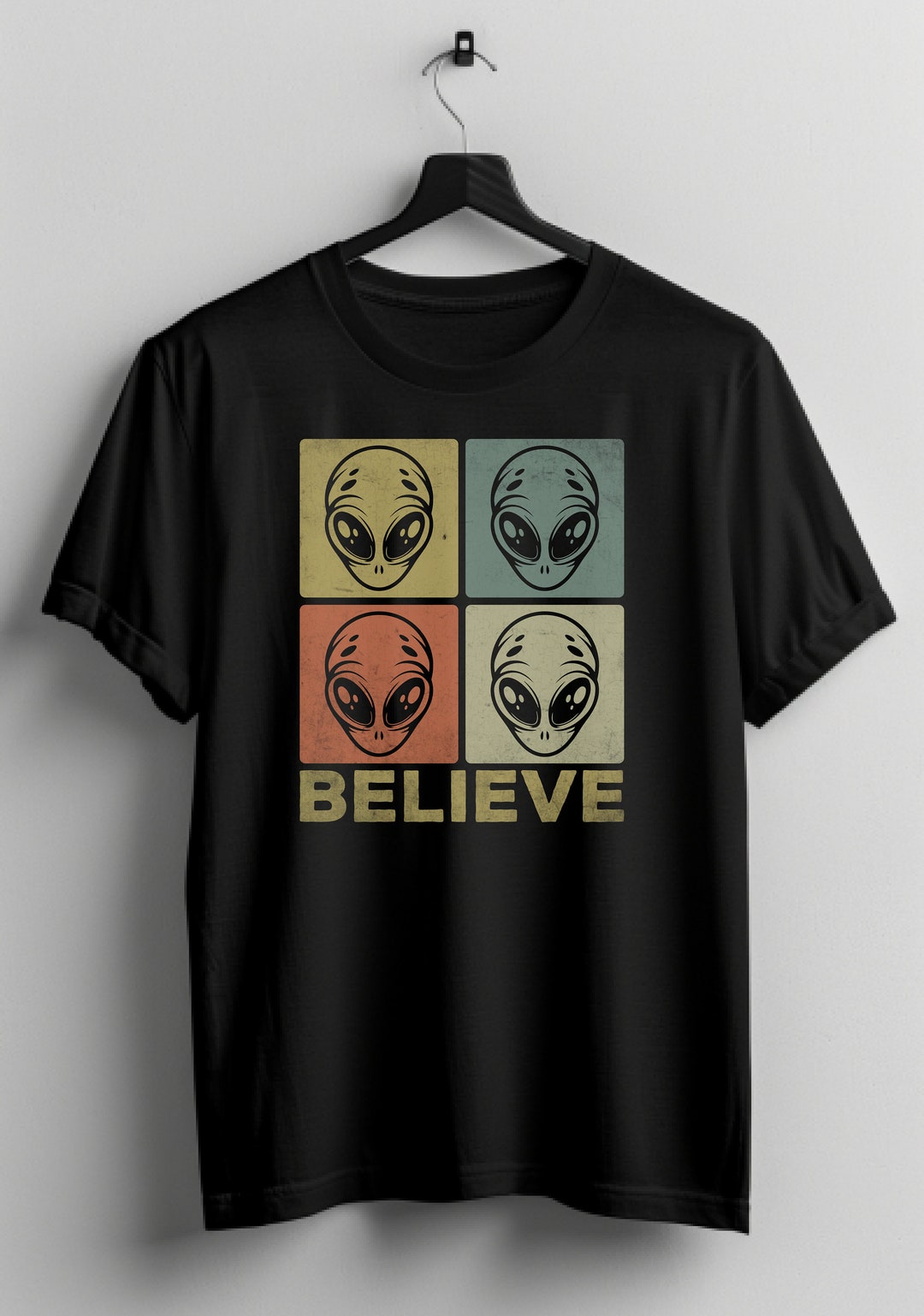 Retro Alien "believe" Shirt Weird Shirt Oddly Specific Shirt Funny ...