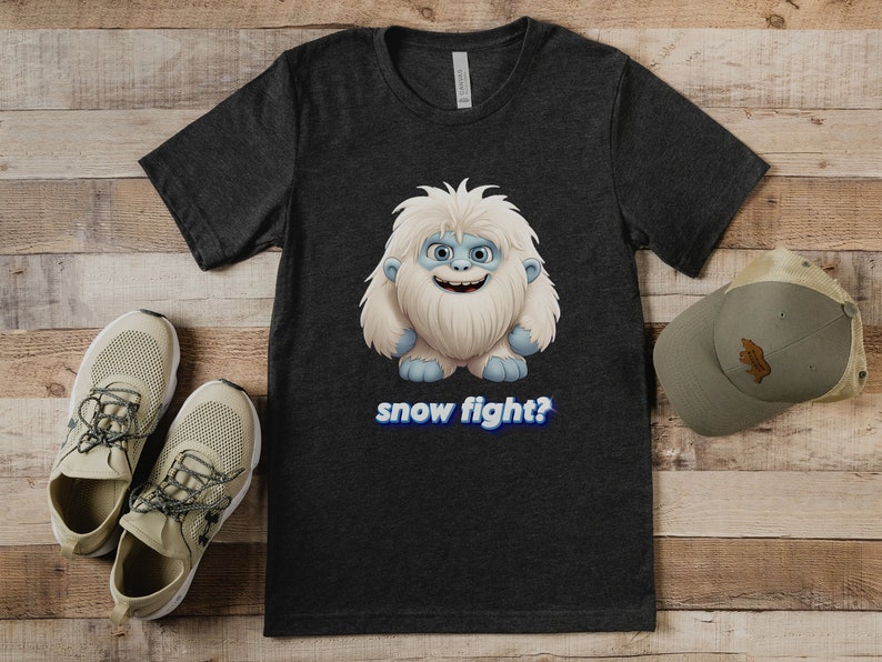 Cute Abominable Snowman Shirt "snow Fight?" Funny Yeti Shirt Hilarious ...
